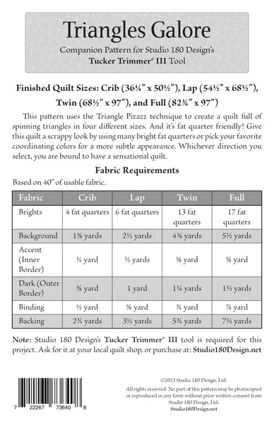 Triangles Galore - Deb Tucker's Studio 180 Design