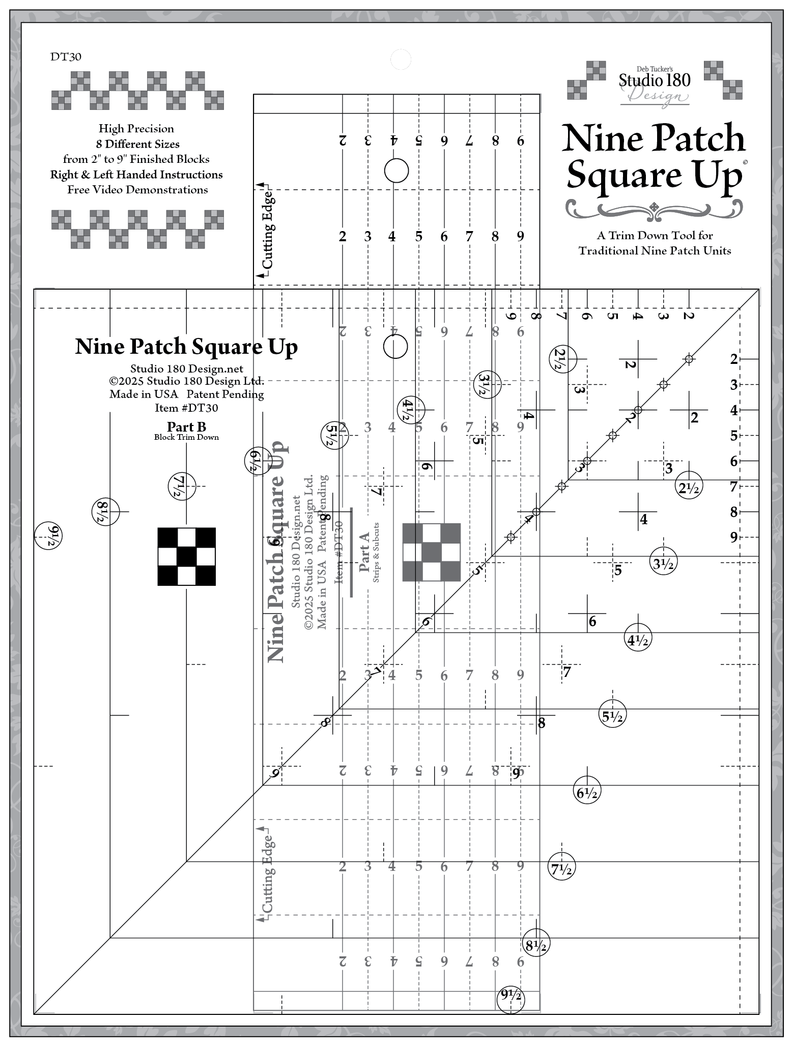 Nine Patch Square Up - Deb Tucker's Studio 180 Design