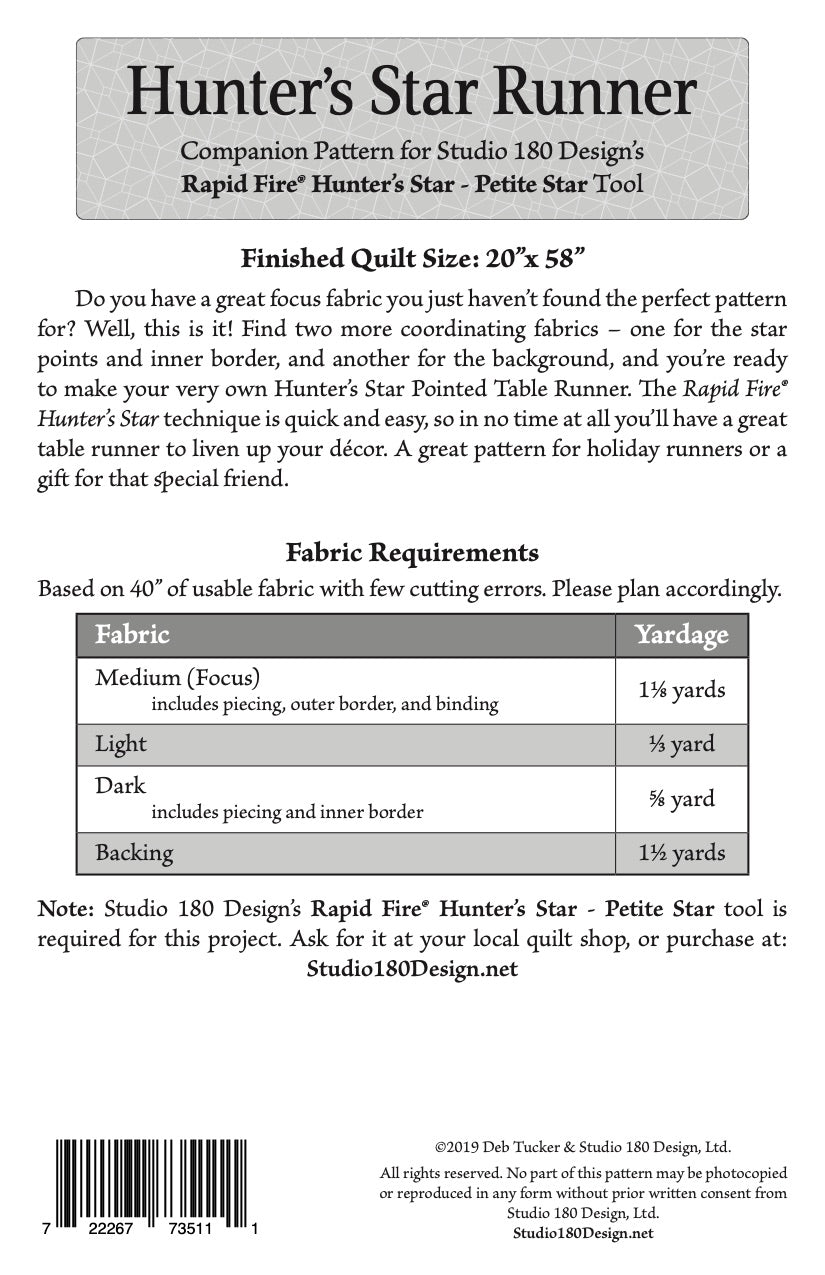 Hunter’s Star Runner - Deb Tucker's Studio 180 Design