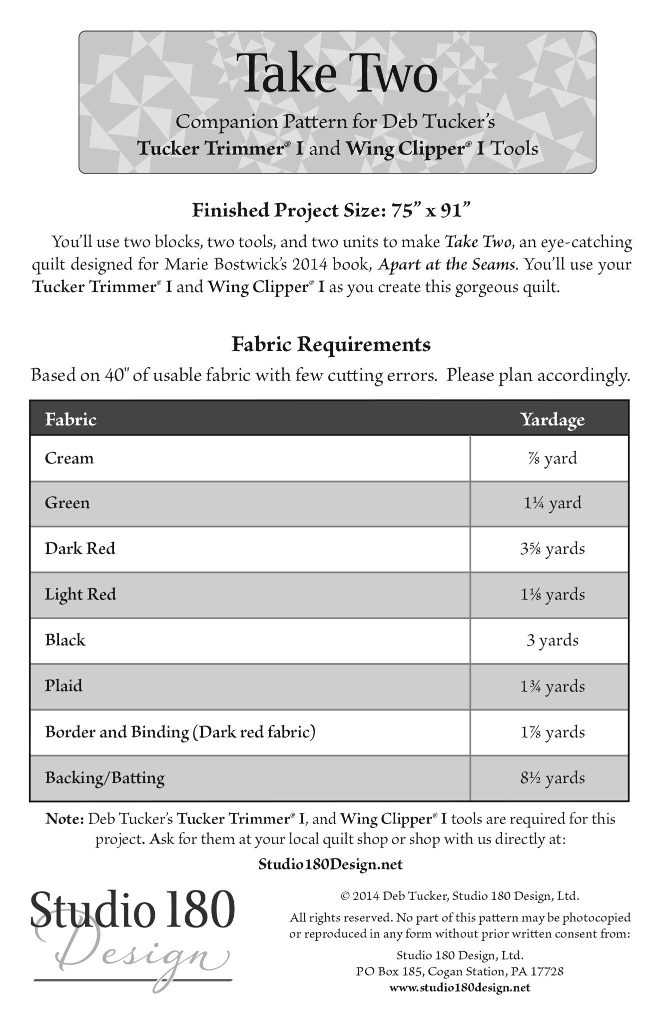 Take Two - Deb Tucker's Studio 180 Design